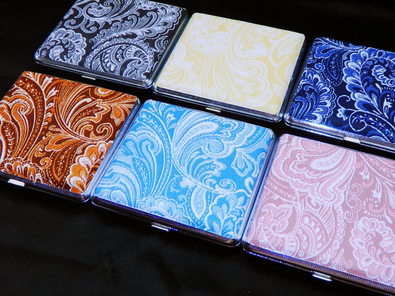 Paisley Pattern Cigarette Case for 20 Regular/king Size Cigarettes ...