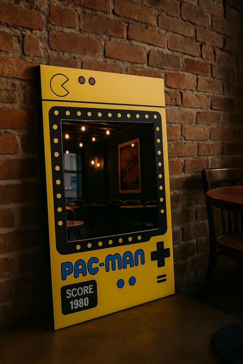 Pac-man Mirror: Retro Arcade Gamer Room Decor - Etsy