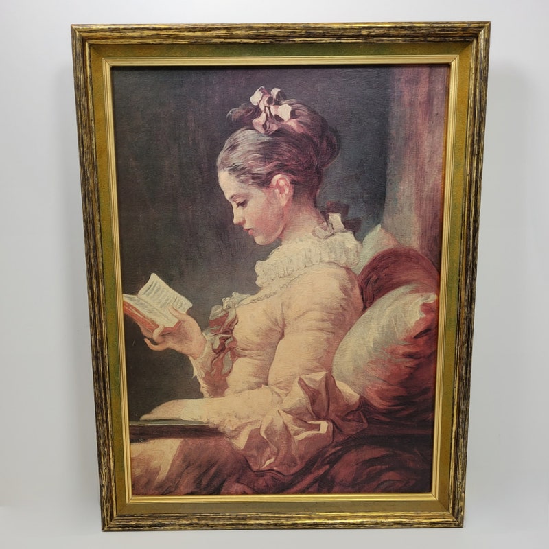 Picture of Victorian Lady Reading - Etsy