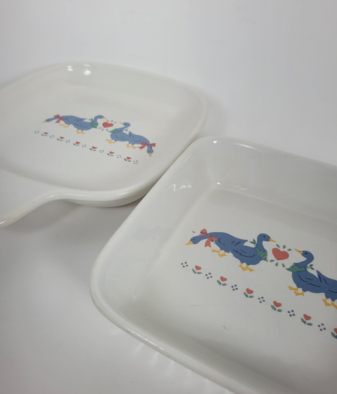 Vintage Geese Grab Plate and Baking Dish Set - Etsy
