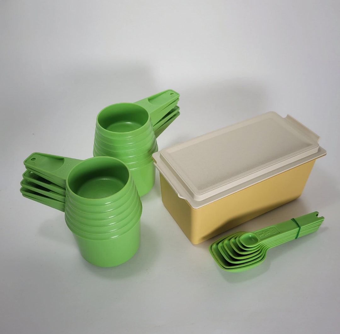 Vintage Tupperware Measuring Cups Measuring Spoons Butter Dish - Etsy