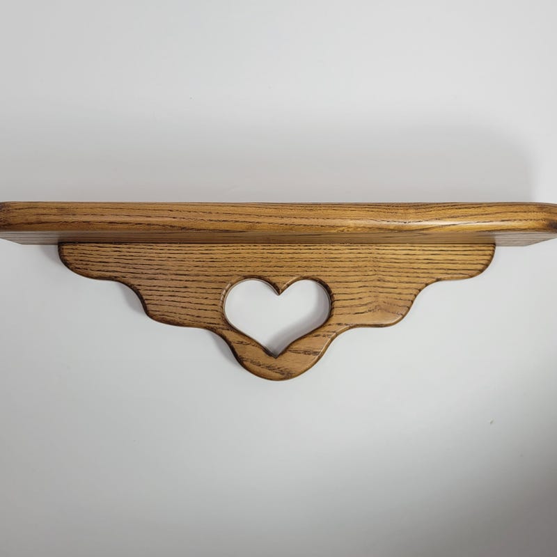 Wood Heart Shelf - Etsy