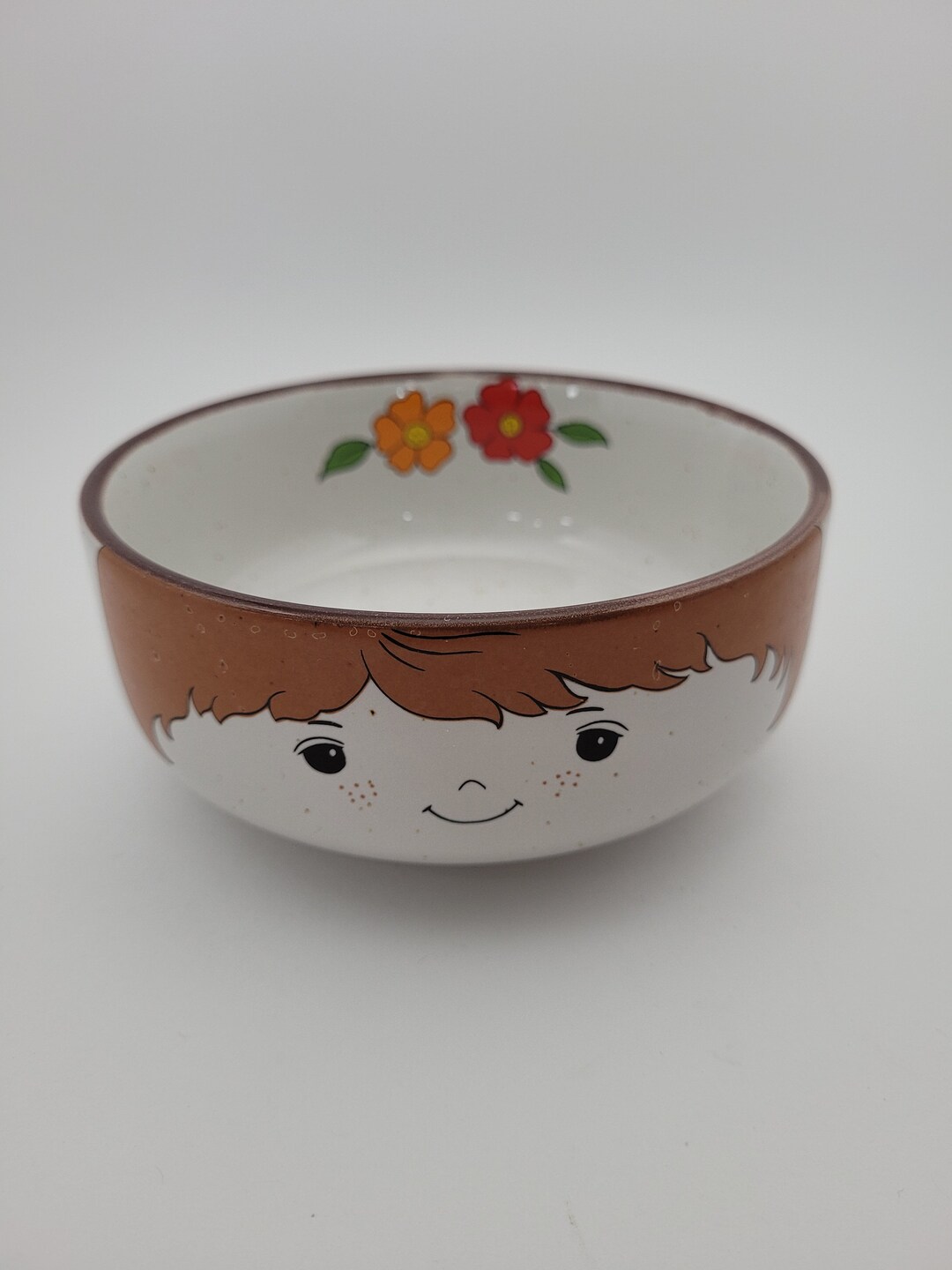 Cereal Bowl Boy Head Unique Fun Stoneware Children's Bowl Kitch Vintage ...