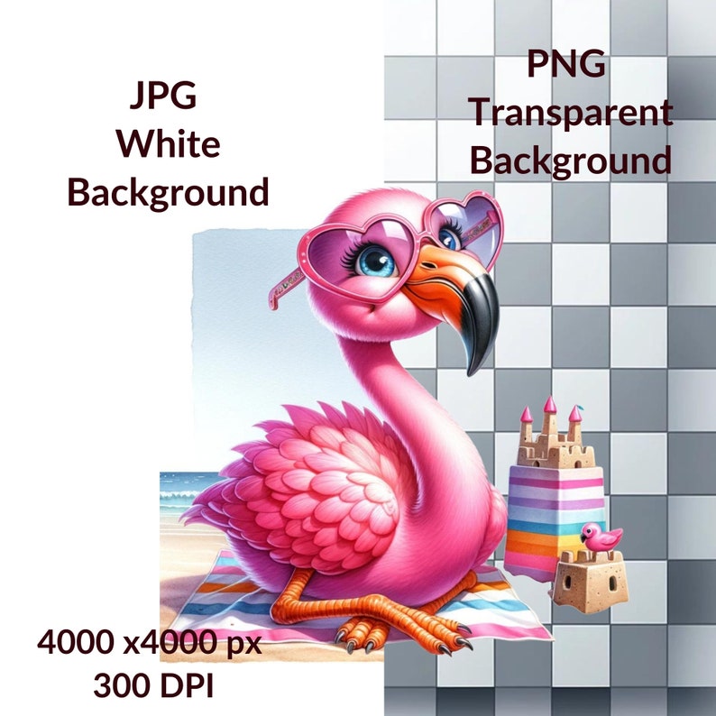 22 Cute Flamingo Clipart Bundle, Watercolor Flamingo PNG & JPG, Pink ...