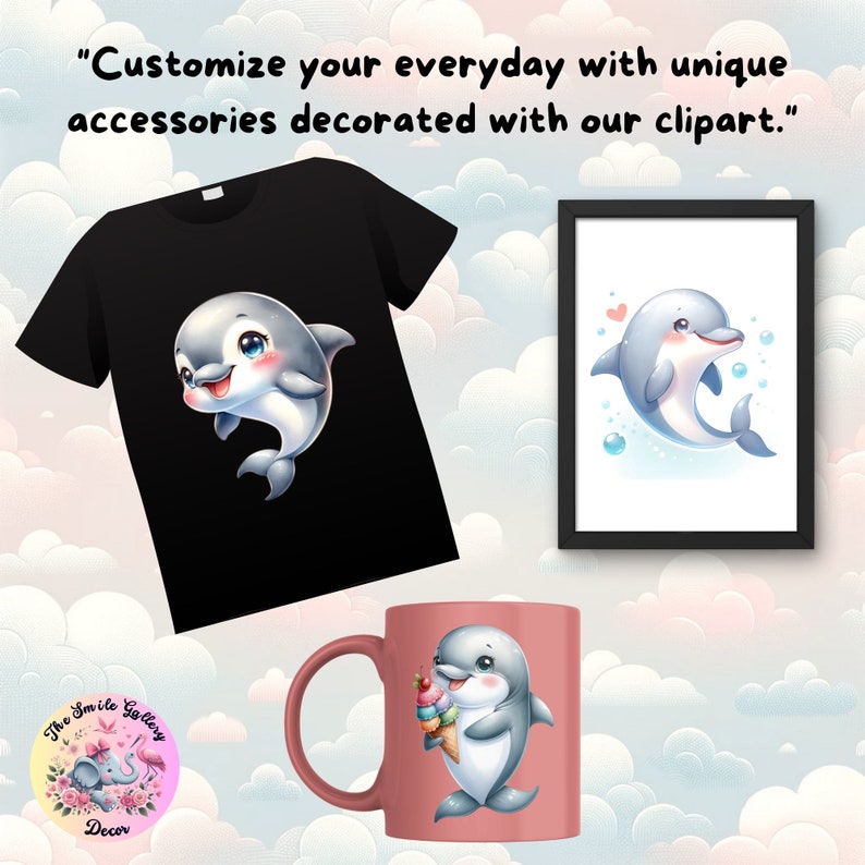 Watercolor Dolphins Clipart Bundle, 12 Cute Dolphin PNG, Summer Dolphin ...