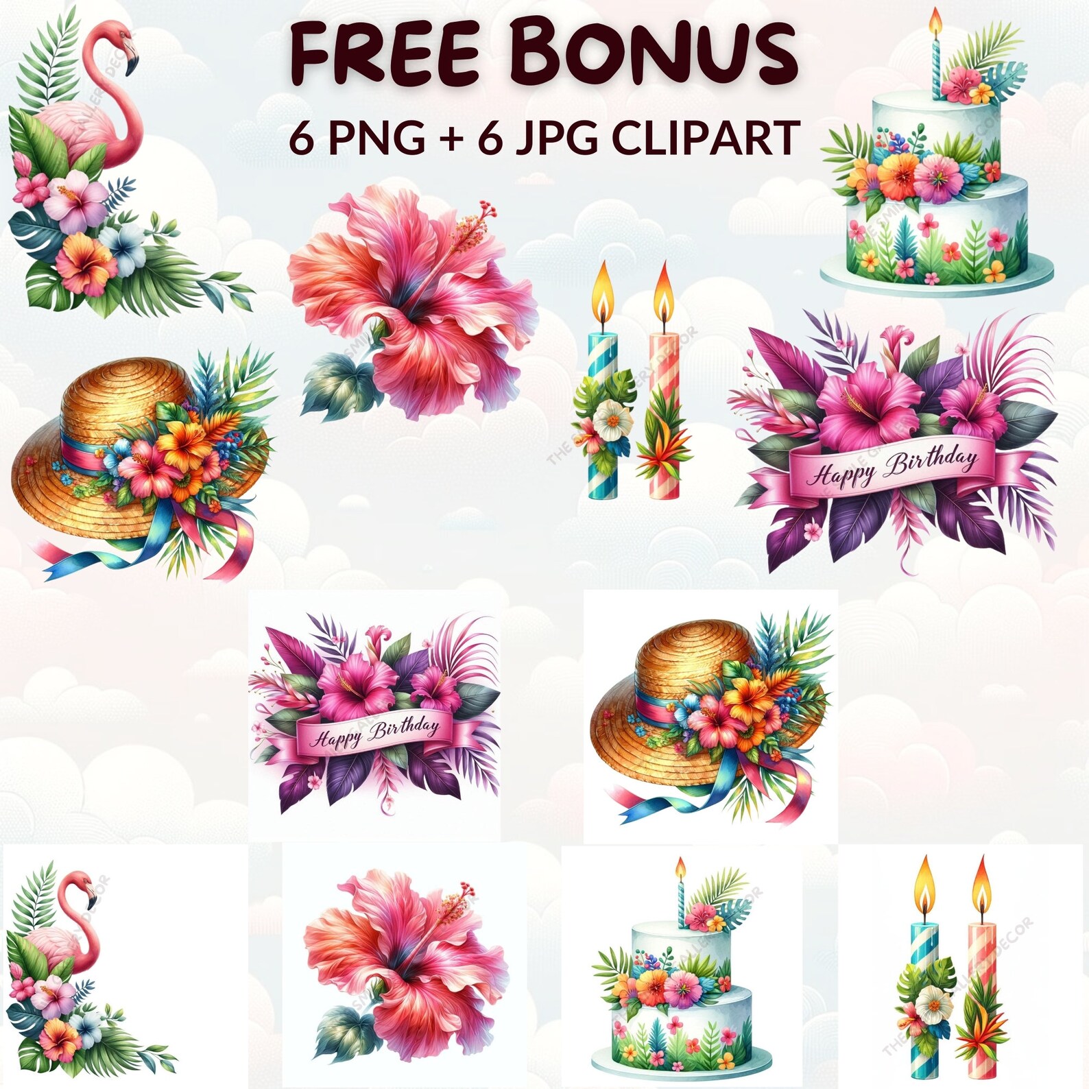 22 Cute Flamingo Clipart Bundle, Watercolor Flamingo PNG & JPG, Pink ...