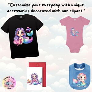 24 Watercolor Mermaid Clipart Bundle, Cute Mermaid PNG, JPG Files ...