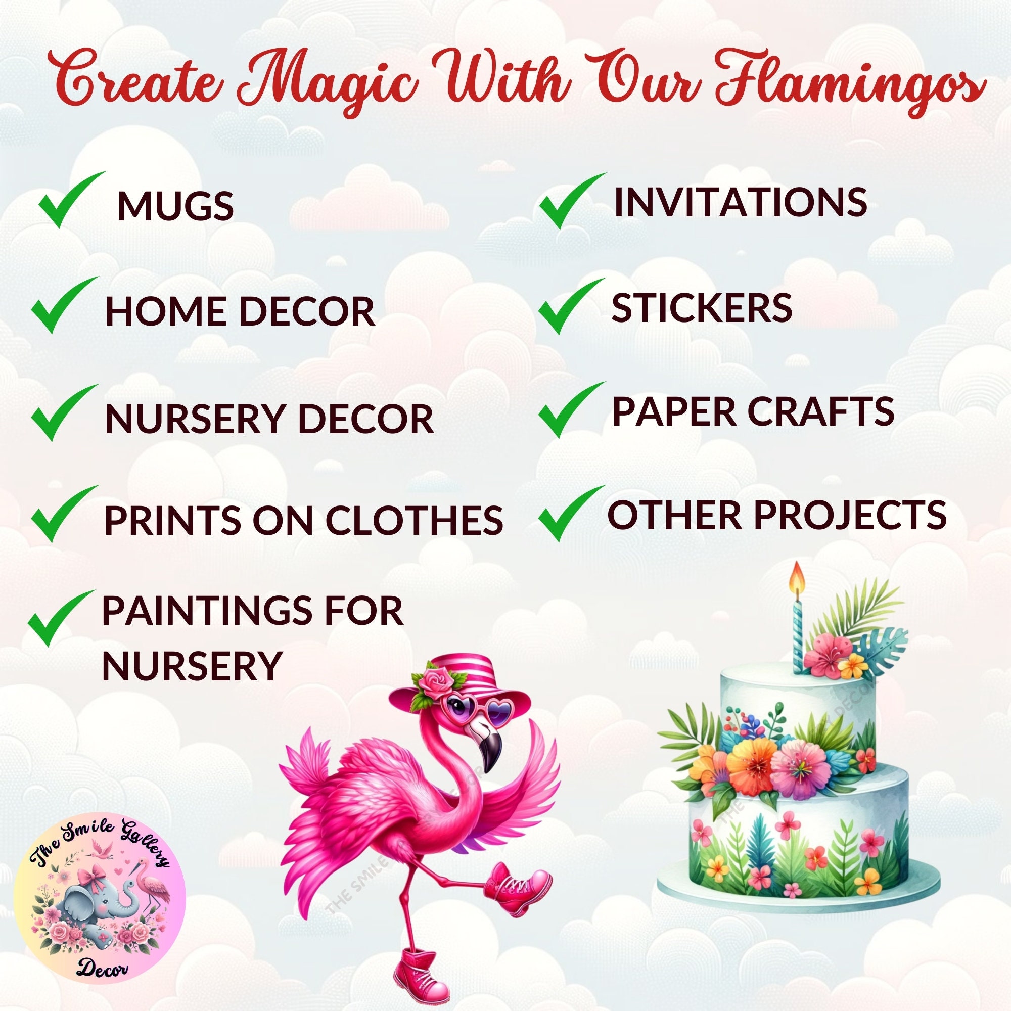 22 Cute Flamingo Clipart Bundle, Watercolor Flamingo PNG & JPG, Pink ...
