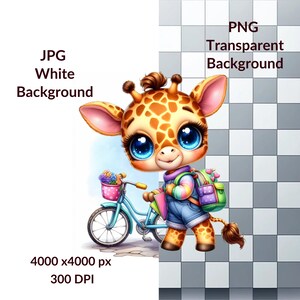 12 Watercolor Cartoon Back to School Animals Clipart Bundle, Cute ...