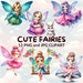 12 Watercolor Cute Fairies Clipart Bundle, Fairy PNG, JPG Files ...