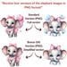 14 Watercolor Elephant Clipart Bundle, Pink & Blue Elephant PNG, JPG ...