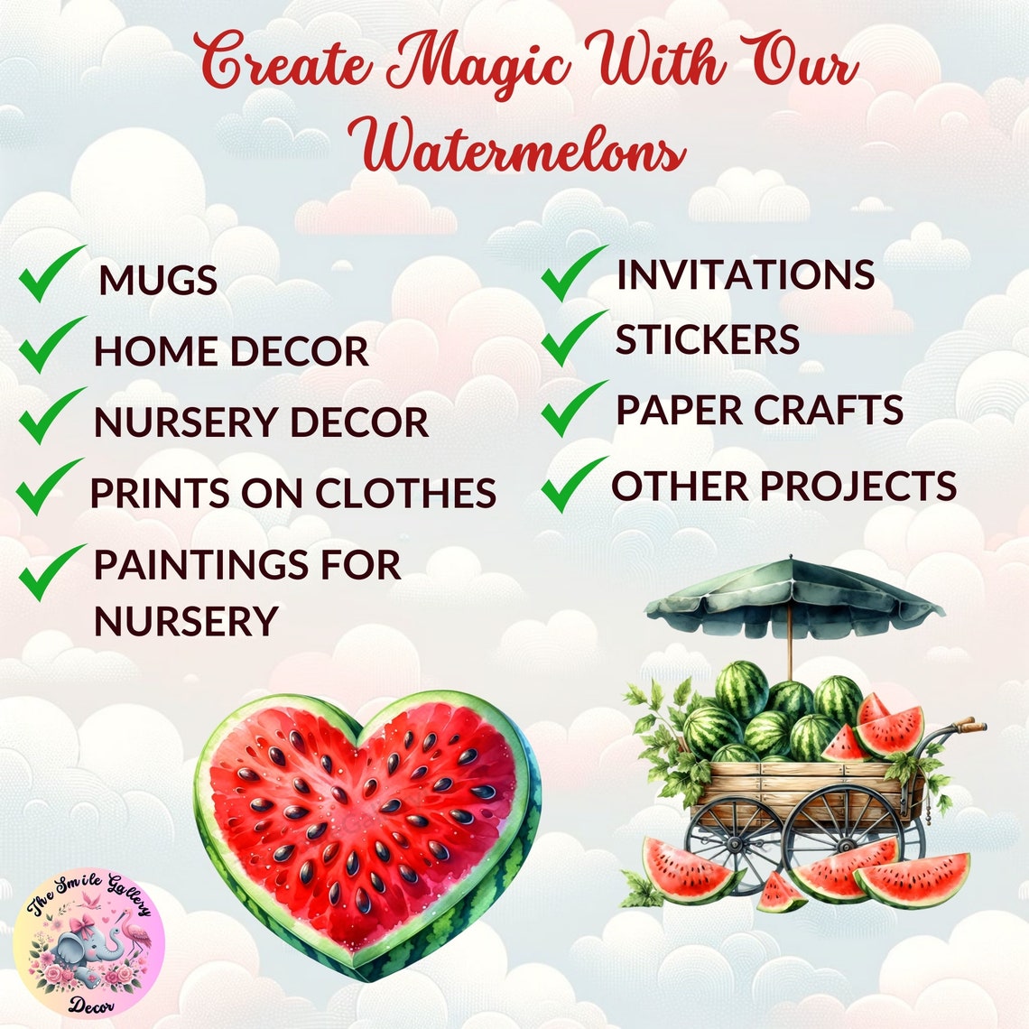 14 Watercolor Watermelon Clipart Bundle, Summer Fruit PNG, JPG Files ...