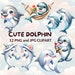 Watercolor Dolphins Clipart Bundle, 12 Cute Dolphin PNG, Summer Dolphin ...
