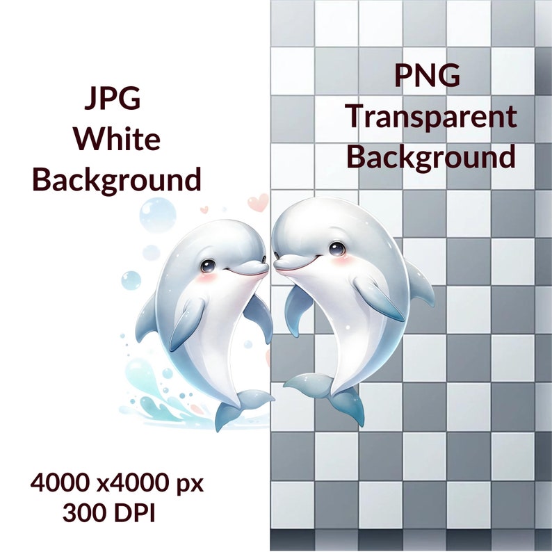 Watercolor Dolphins Clipart Bundle, 12 Cute Dolphin PNG, Summer Dolphin ...