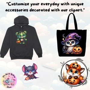 18 Watercolor Cartoon Halloween Animals Bundle Clipart, Cute Halloween ...