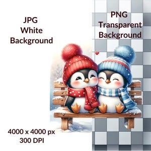 12 Watercolor Penguin Clipart Bundle, Penguin PNG, JPG Files, Cute ...