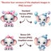 14 Watercolor Elephant Clipart Bundle, Pink & Blue Elephant PNG, JPG ...