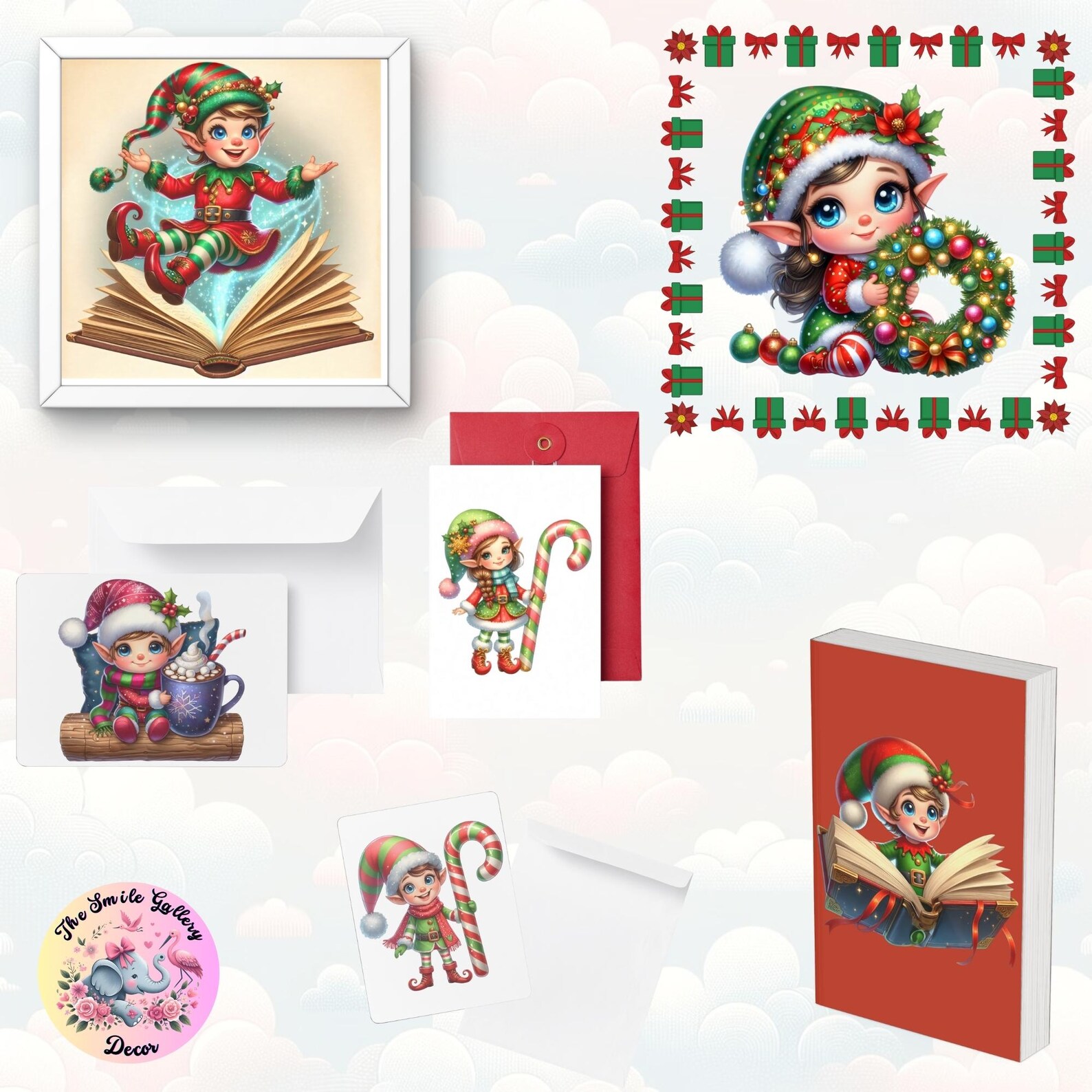 Christmas Elf Clipart Bundle: Watercolor Holiday Elves (PNG & JPG) - Etsy