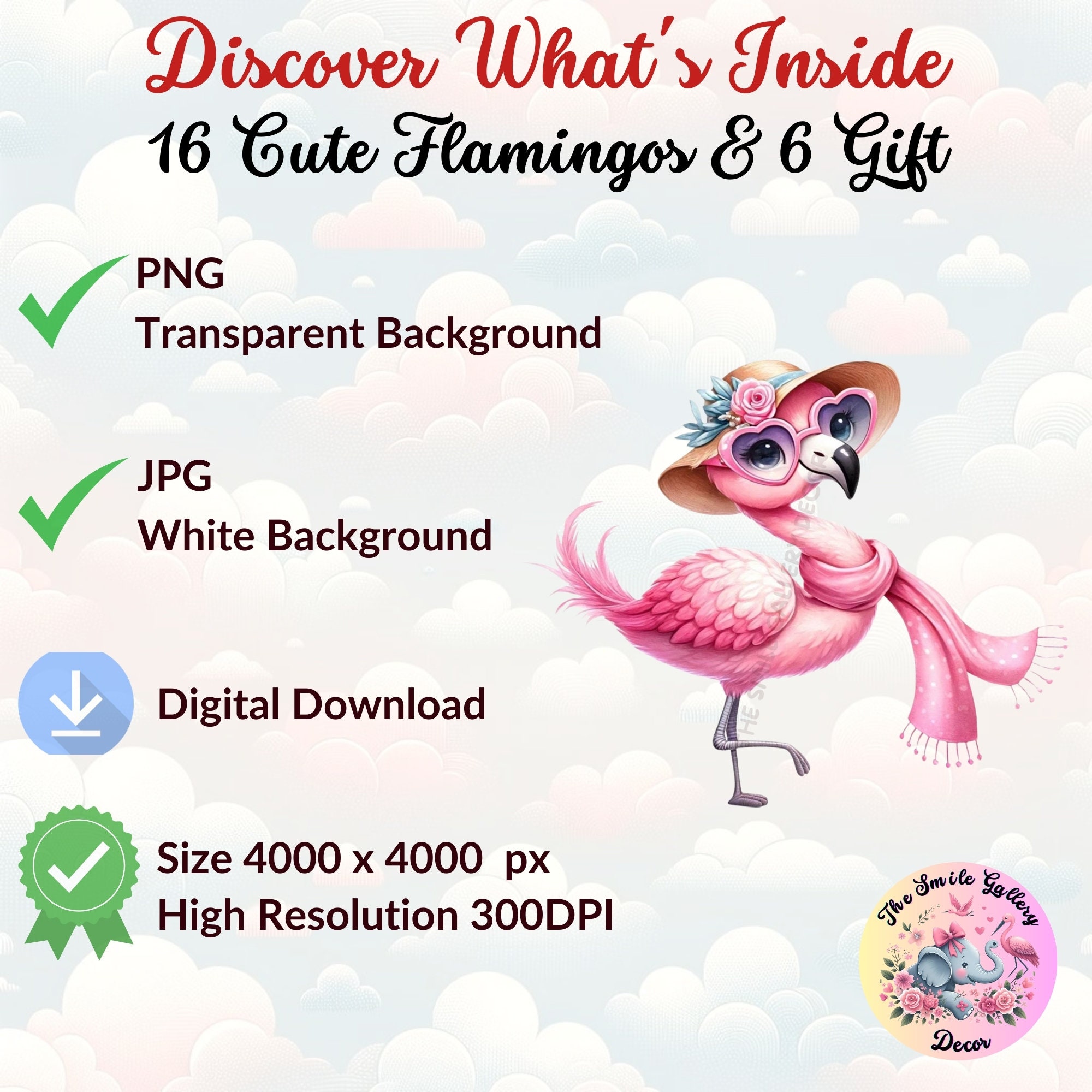 22 Cute Flamingo Clipart Bundle, Watercolor Flamingo PNG & JPG, Pink ...