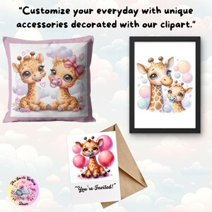 Watercolor Giraffe Clipart Bundle, 5 Cute Giraffe SVG & JPG Files ...