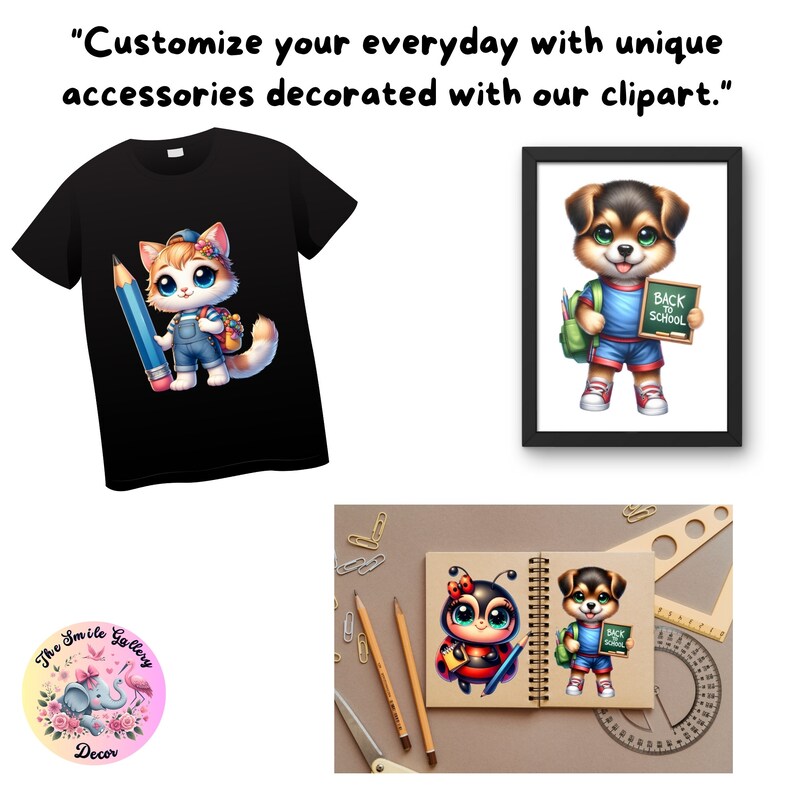 12 Watercolor Cartoon Back to School Animals Clipart Bundle, Cute ...