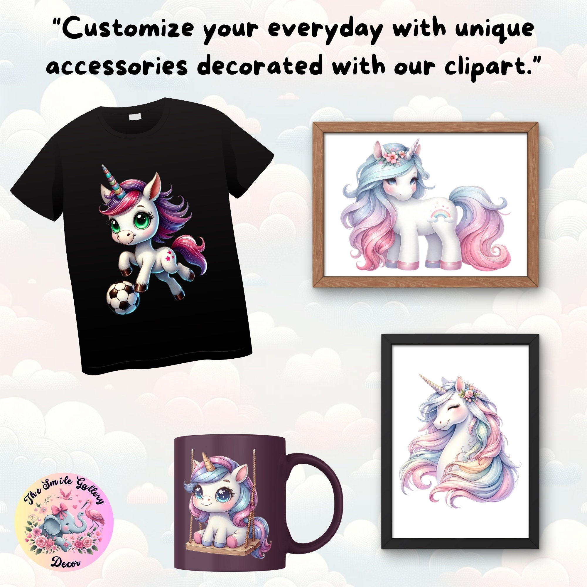 12 Watercolor Cute Unicorn PNG, JPG Files, Unicorn Clipart Bundle ...