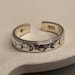 Lunar Cycles Adjustable Band Ring, Sterling Silver Engraved Moon Phases ...