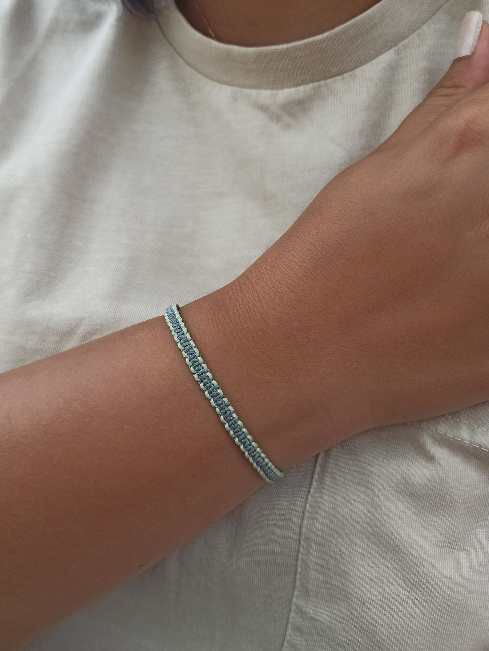 Multi Color Macrame Surfer Bracelet, Colorful Woven String Bracelets ...