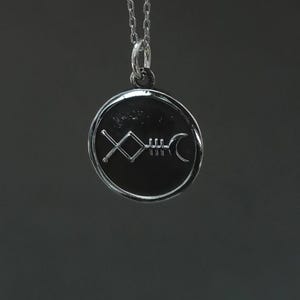Moon Phases Necklace, Moon Cycles Pendant, Silver Sirius Star and Lunar ...