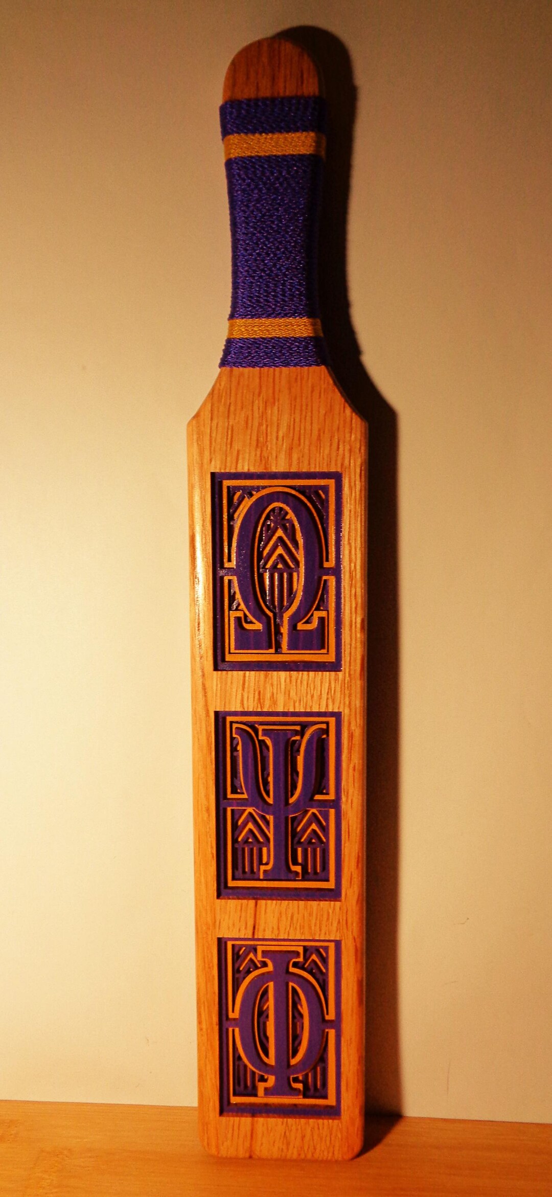 Omega Psi Phi 22-inch Fraternity Paddle, Framed Paddle 2, Greek Paddles, Greek Crossing Gifts ...