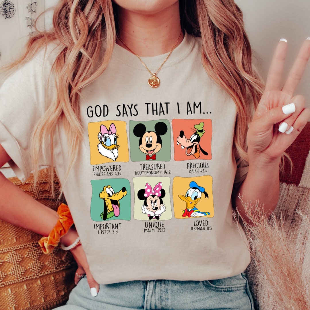 Mickey and Minnie Friends God Says That I Am T-shirt, God Says Shirt ...