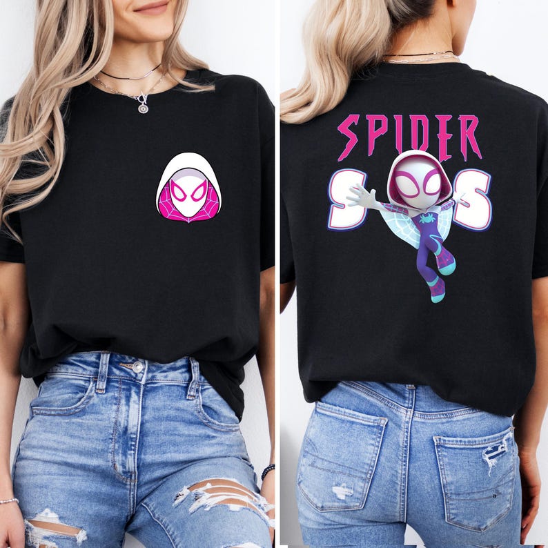 Ghost Spider Birthday Girl Shirt, Custom Family Party Tee, Disney Happy ...