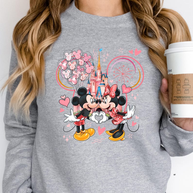 Disney Mickey Minnie Love Valentines Day Sweatshirt, Disneyland Couple ...
