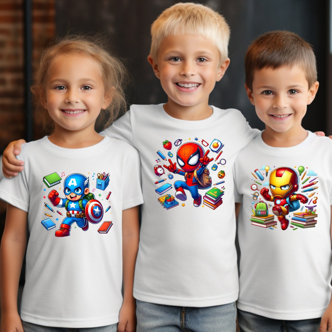 Super Hero Back to School Shirt, Avengers Character Back to School ...