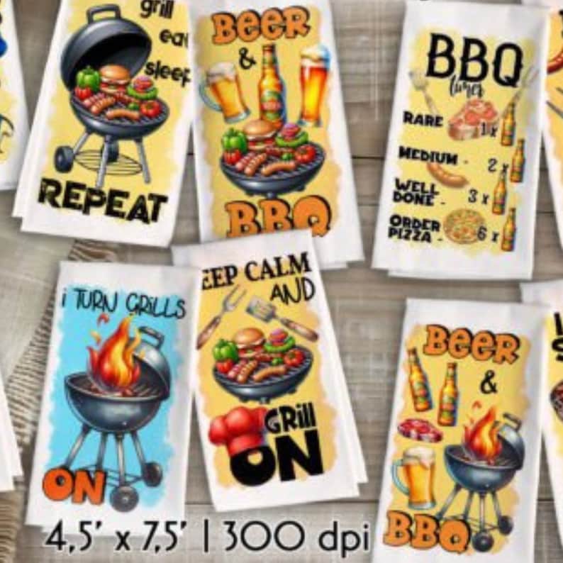 Kitchen Towels Sublimation Bundle - Etsy