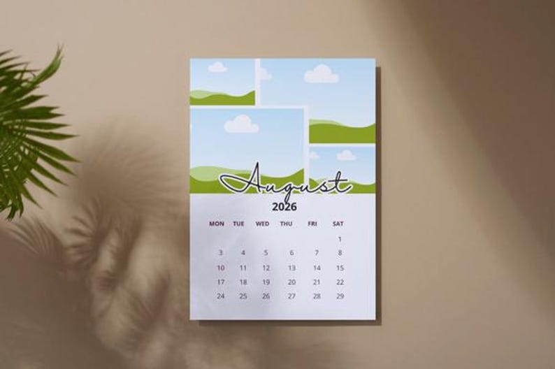 2026 Calendar Photo Editable Bundle - Etsy UK