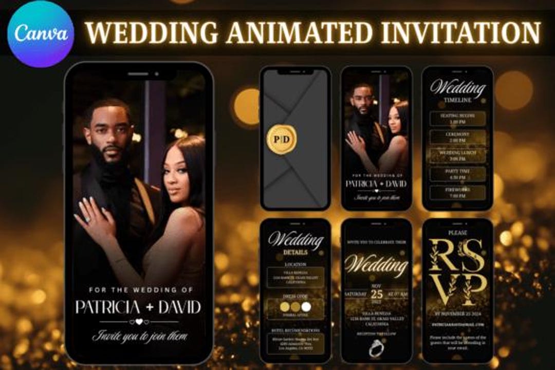 Editable Animated Wedding Invitation | Digital Wedding E-invite Video ...