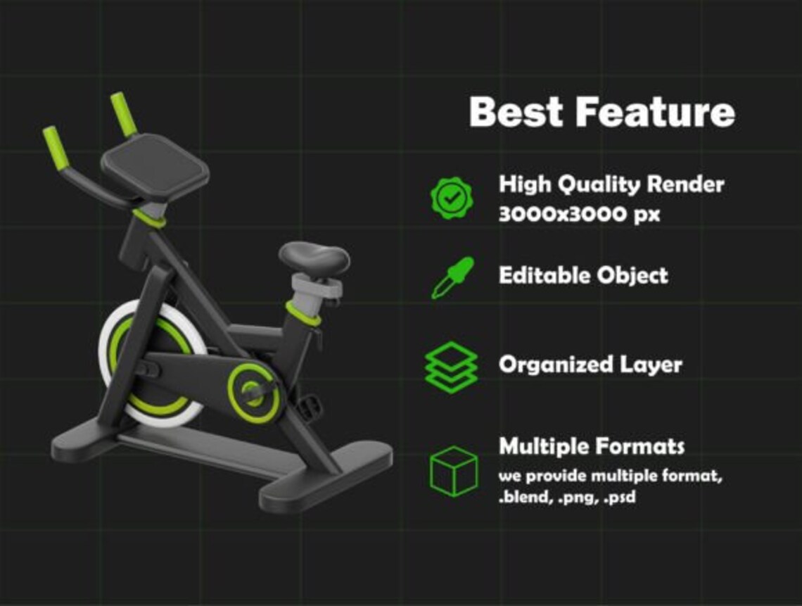 Fitness Equipment 3D Icons Pack - Etsy