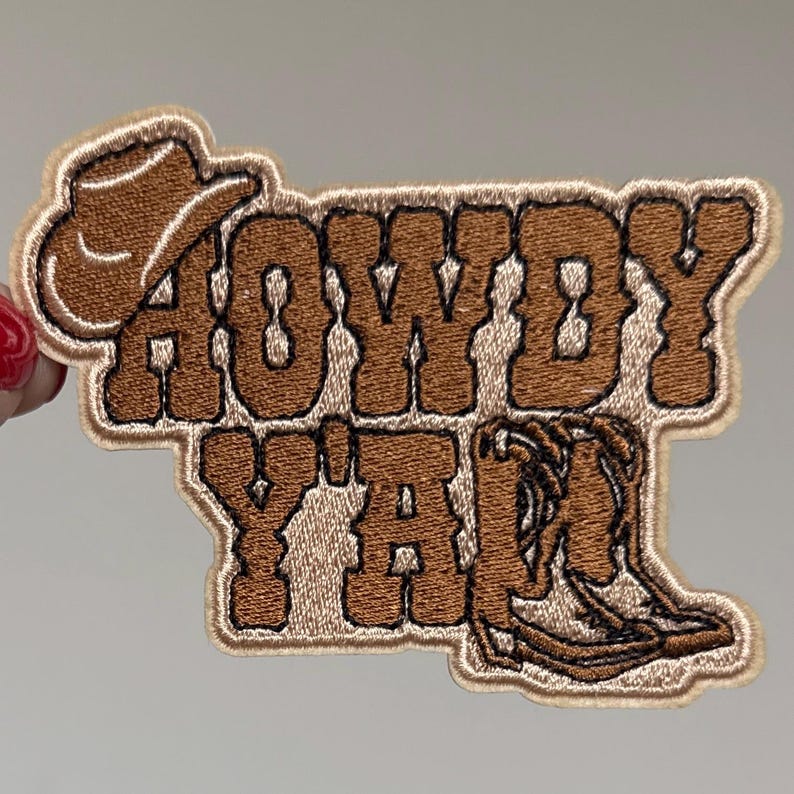 Howdy Yall Cowboy Boots Iron on Patch - Etsy
