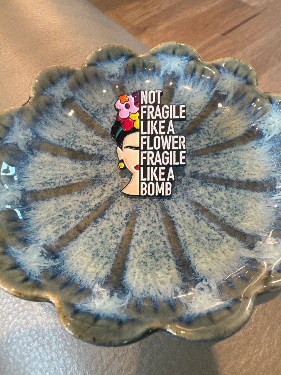 Frida Kahlo Not Fragile Like a Flower Fragile Like a Bomb Enamel Pin - Etsy