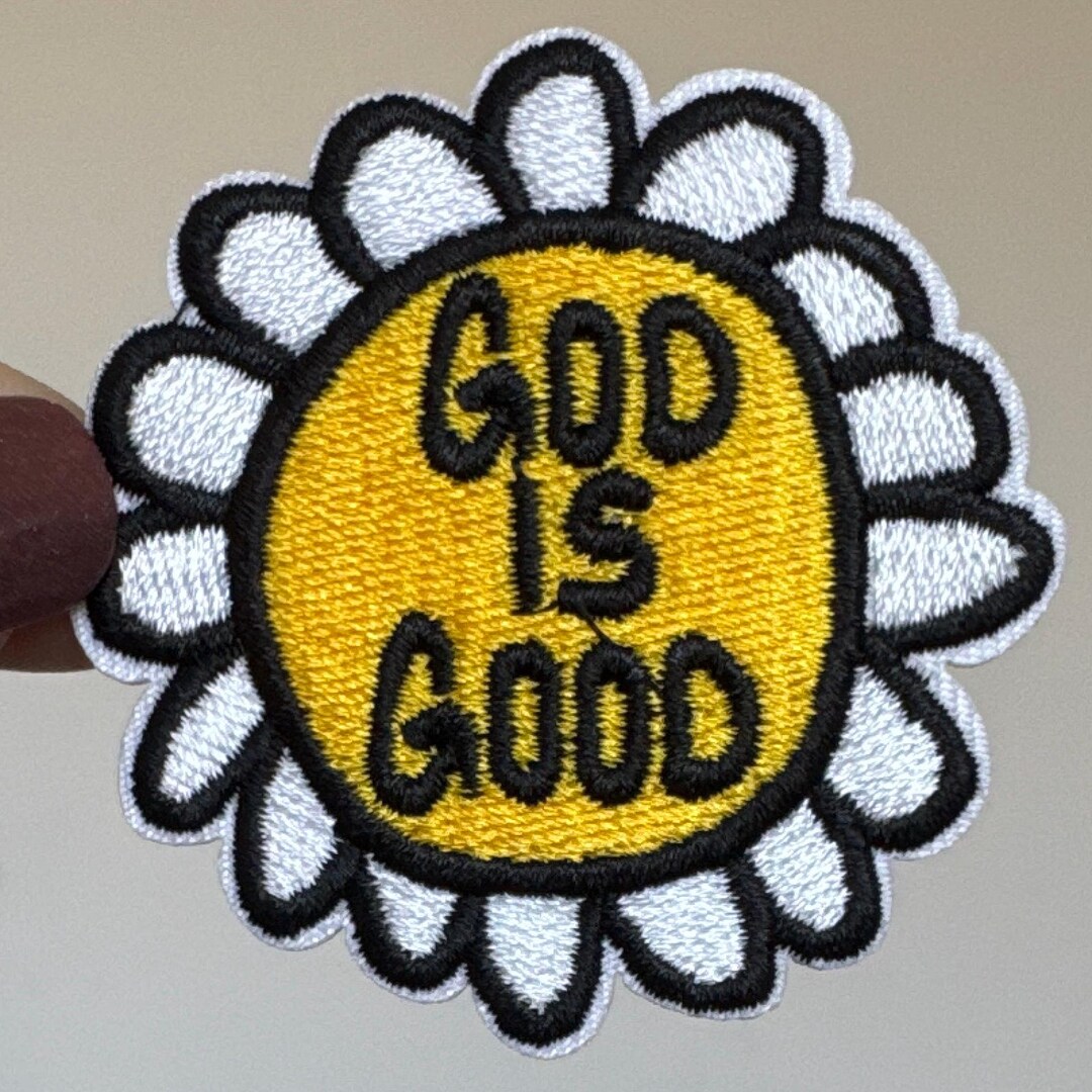 God is Good White Flower Iron on Patch - Etsy