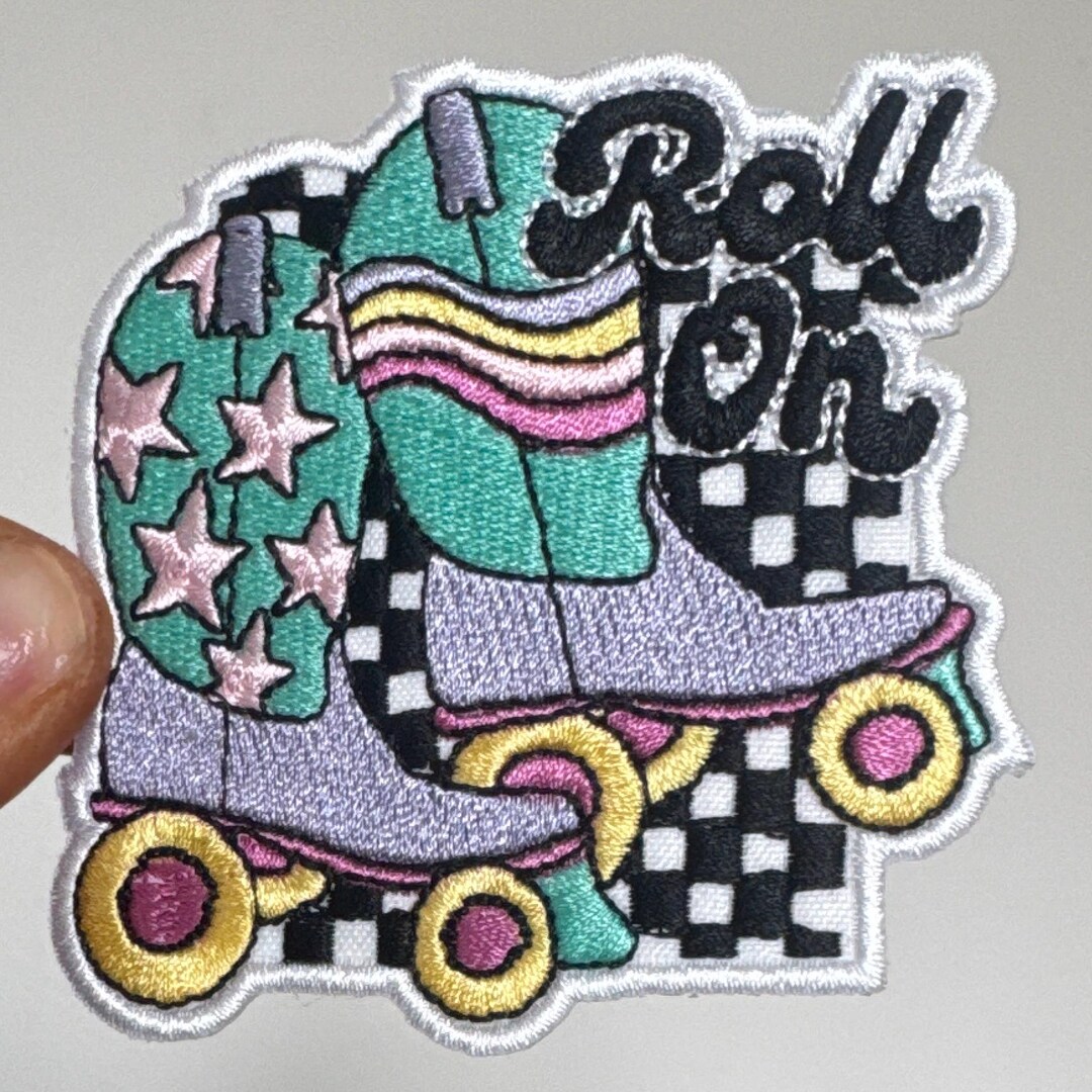 Roll on Cowboy Boots Roller Skates Iron on Patch - Etsy