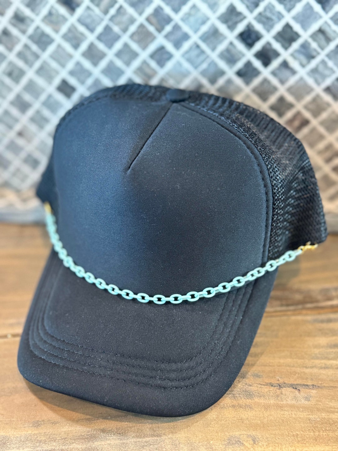 Small Sky Blue Plastic Link Hat Chain - Etsy