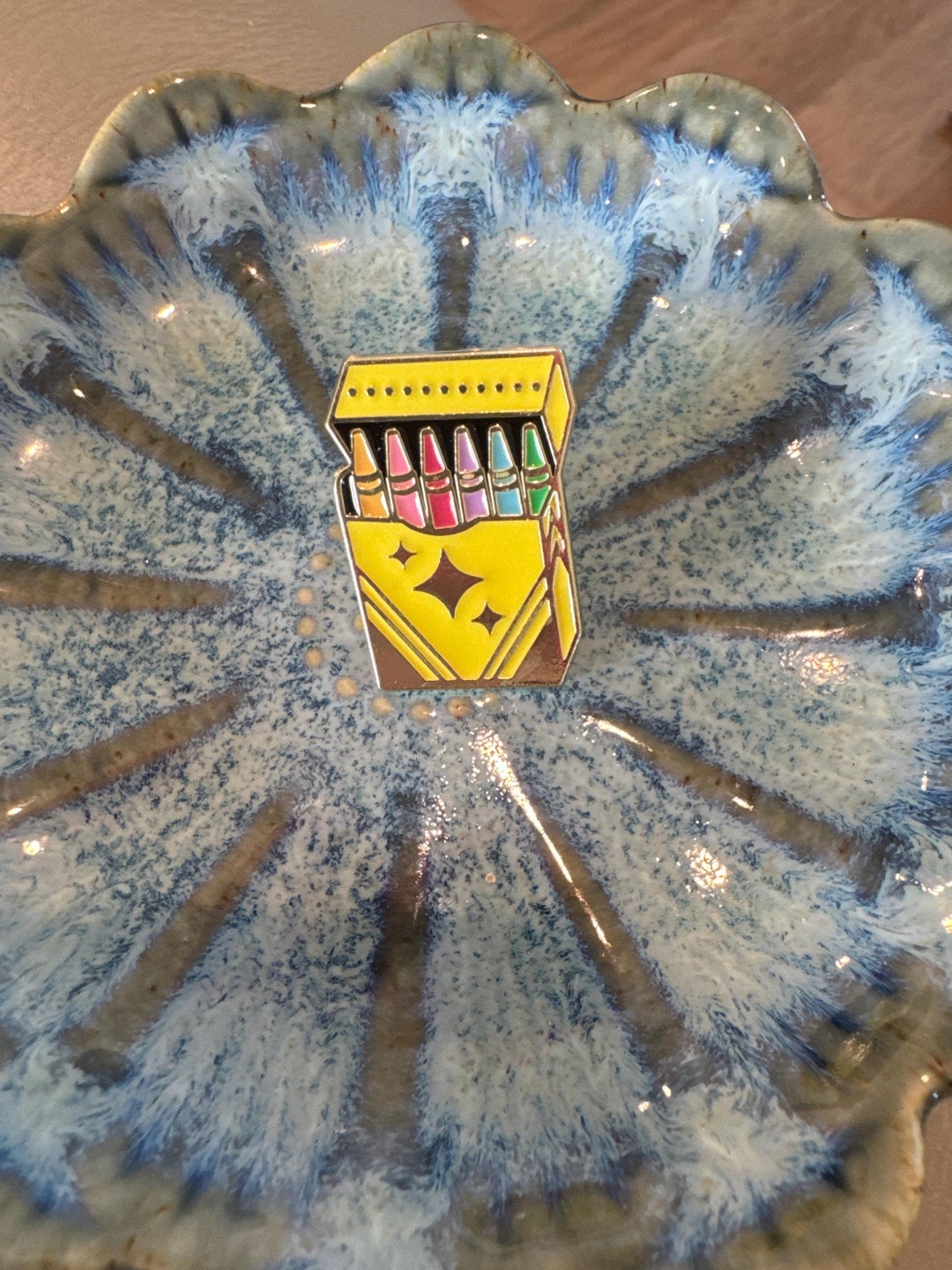 Yellow Crayon Box Enamel Pin - Etsy