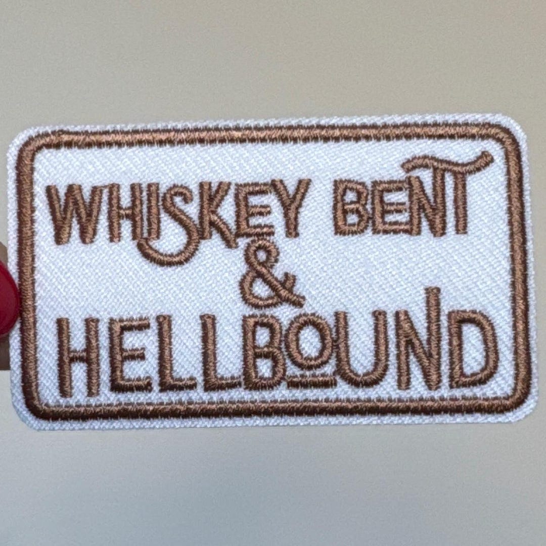 Whiskey Bent & Hellbound Iron on Patch - Etsy