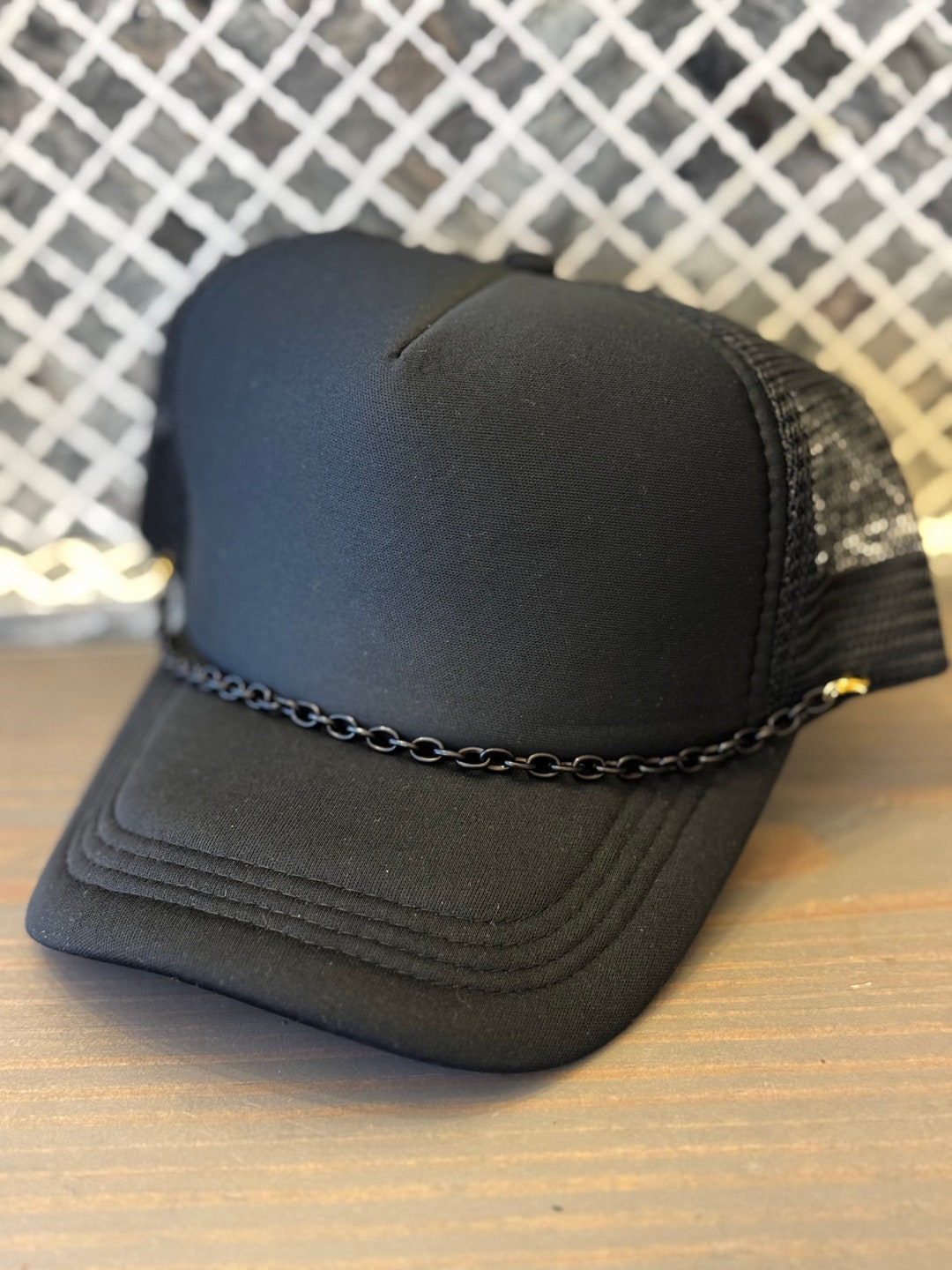 Small Black Plastic Link Hat Chain - Etsy
