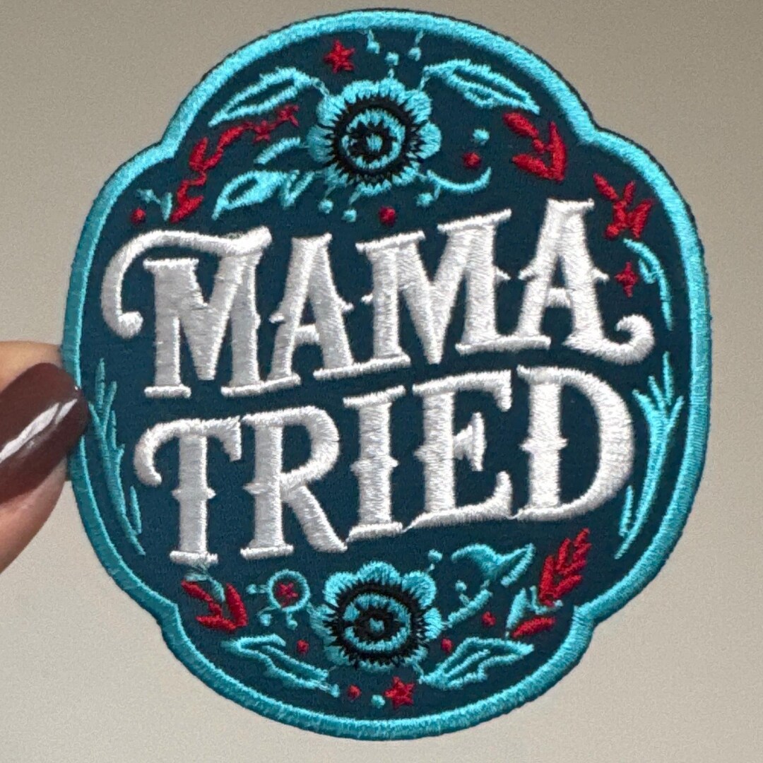 Mama Tried Turquoise Iron on Patch - Etsy