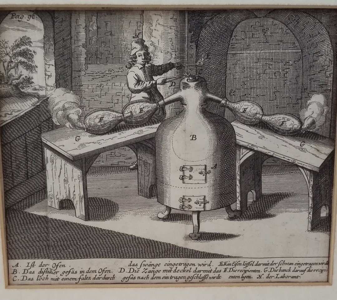 Very Old Alchemy Engraving, Illustration From Book - Etsy