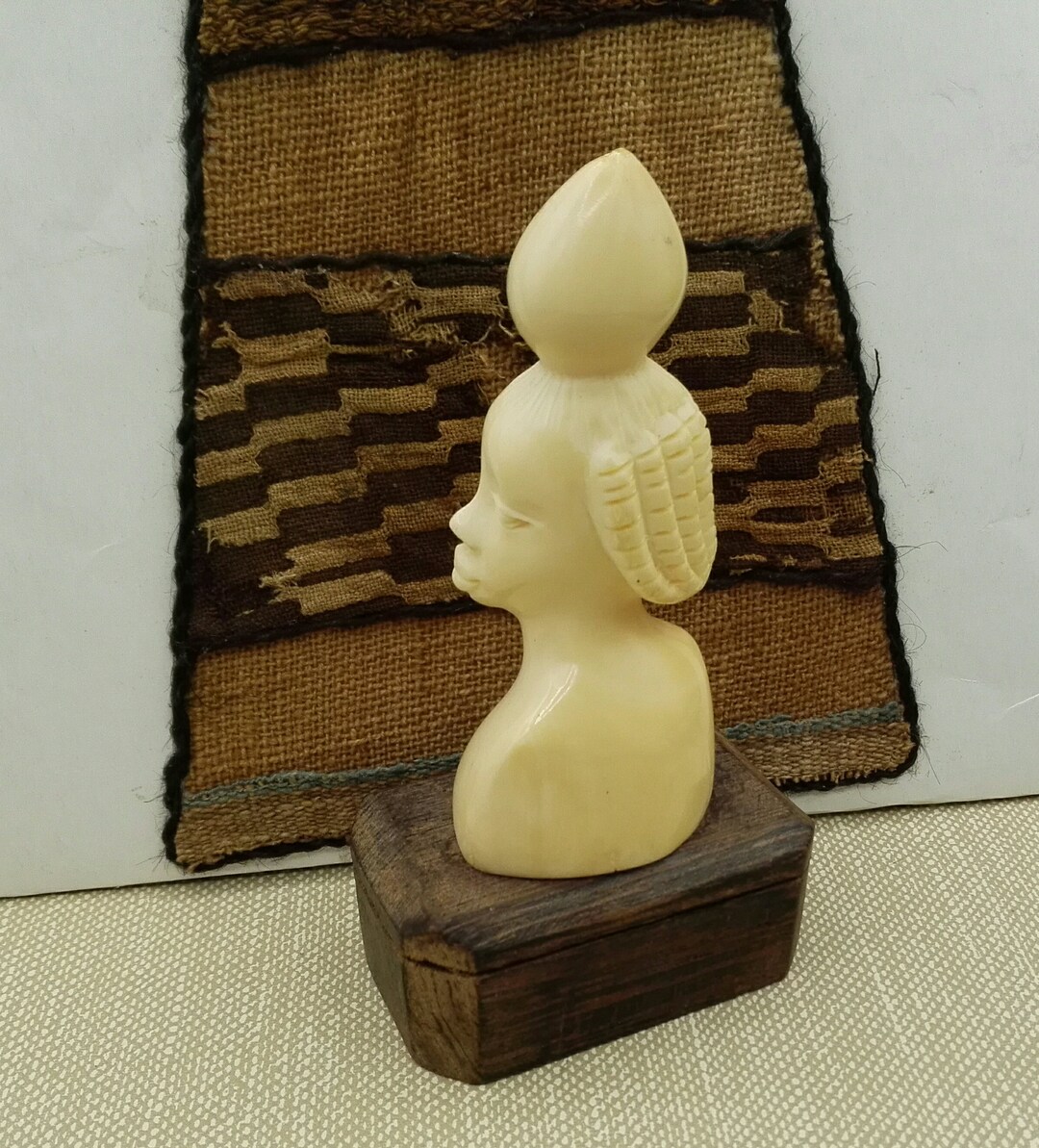 Vintage Mini Carved African Woman Bust J14 - Etsy