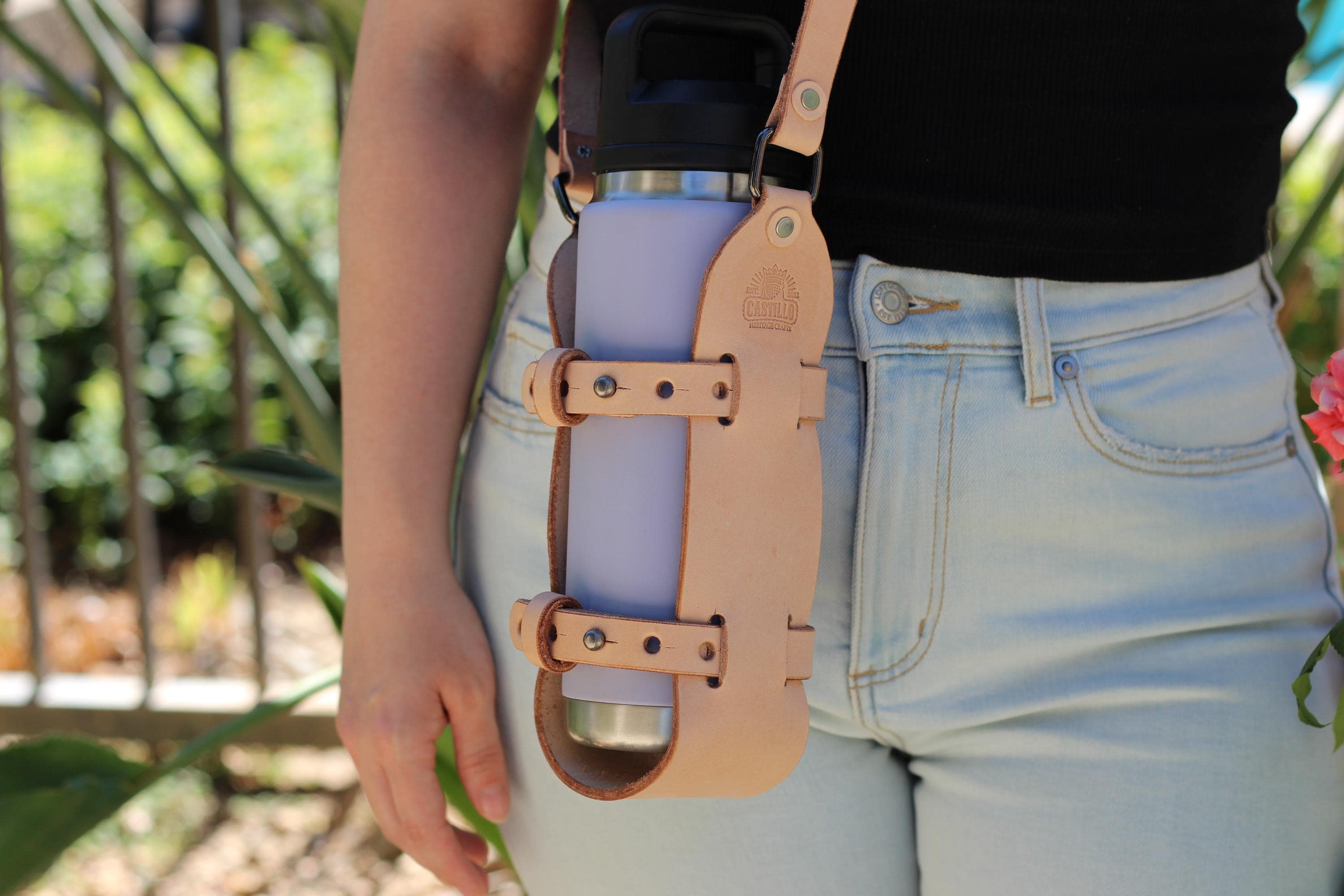 No-stitch Bottle Sling (digital Download Pattern) DIY Printable Leather ...